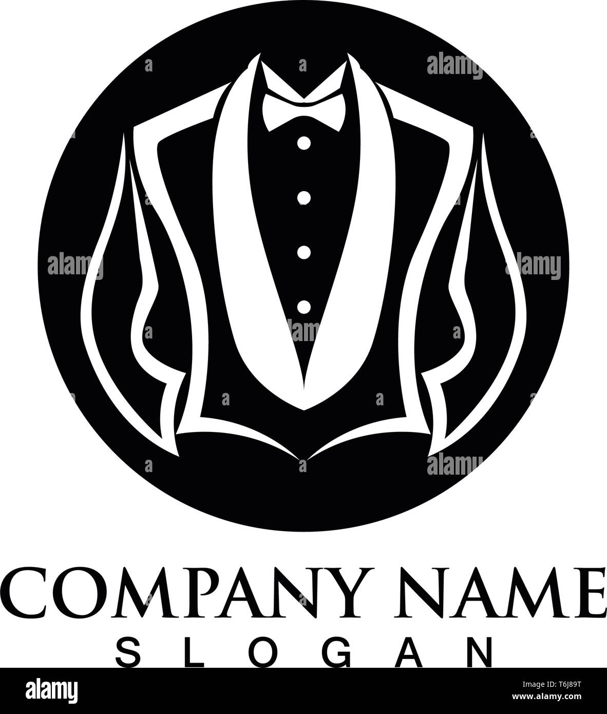 Tuxedo logo and symbols black icons template Stock Vector Image & Art ...