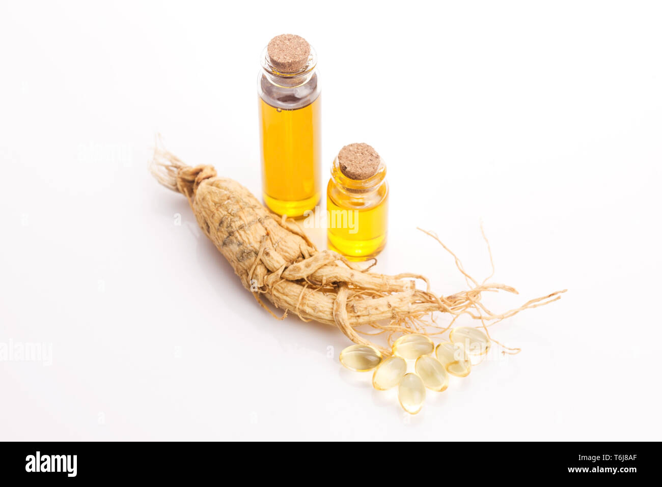 Extract of ginseng root Stock Photo - Alamy