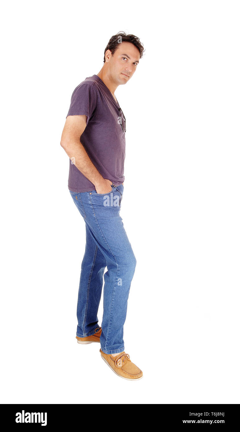 Handsome tall young man standing Stock Photo - Alamy