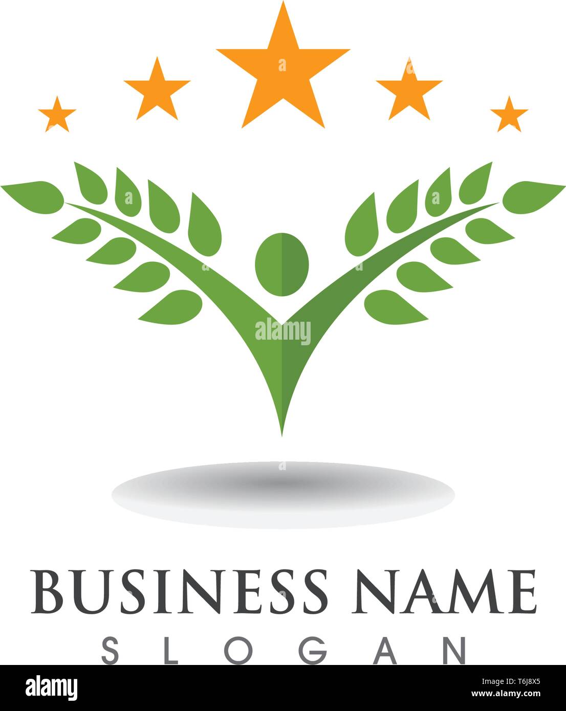 Tree green people identity card vector logo template Stock Vector Image ...