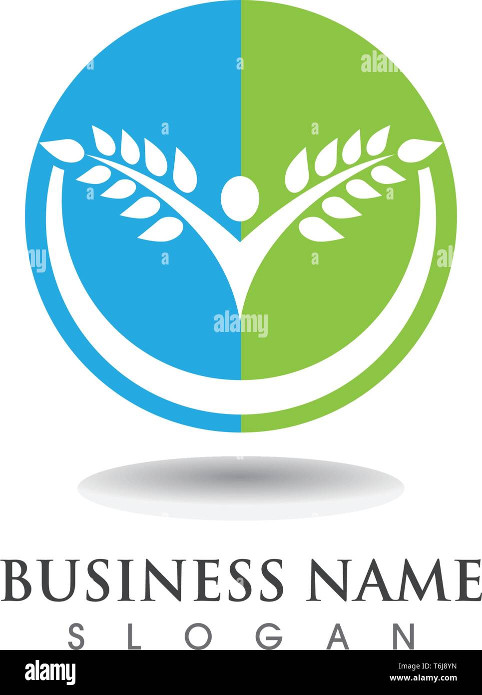 Tree green people identity card vector logo template Stock Vector Image ...