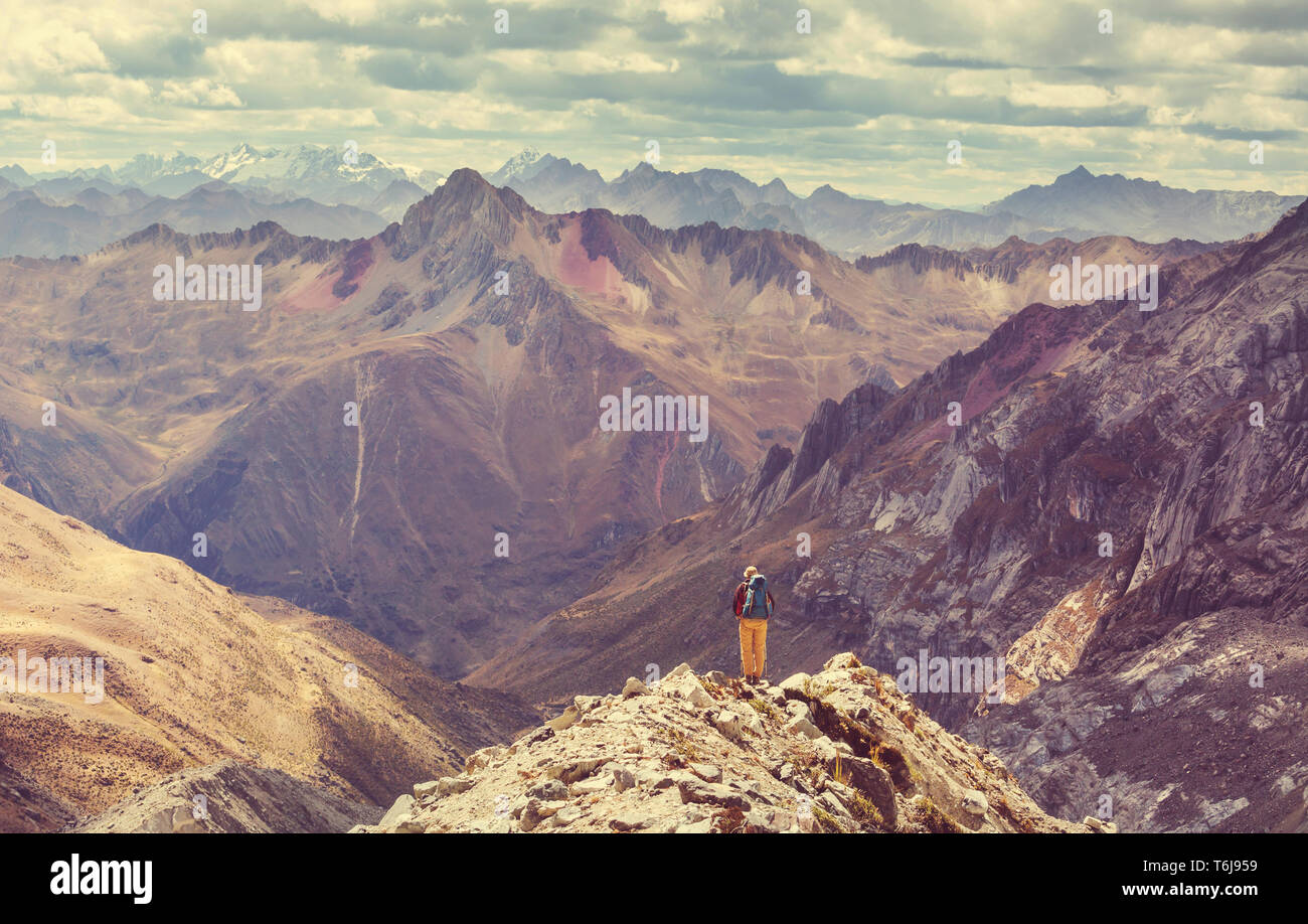 Hike in Peru Stock Photo - Alamy