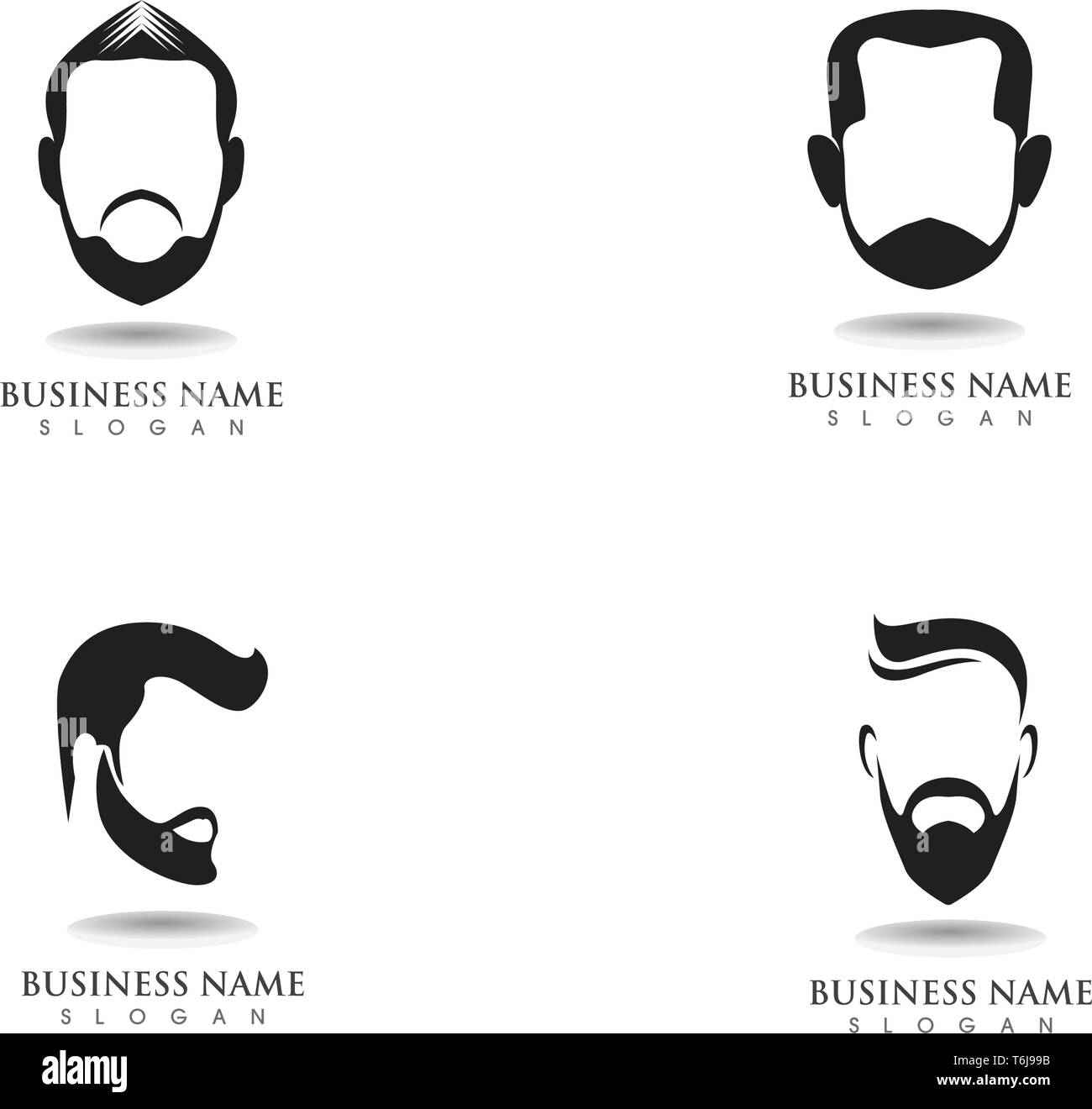 Beard guy logo Cut Out Stock Images & Pictures - Alamy