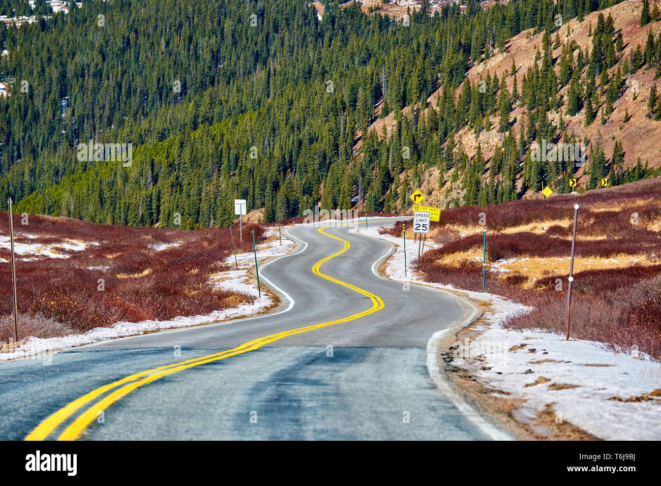 Highway in Colorado Rocky Mountains Stock Photo - Alamy