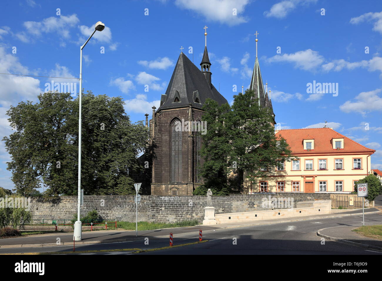 St. Gothard's Gothic Church in Slany,Central Bohemia Stock Photo - Alamy