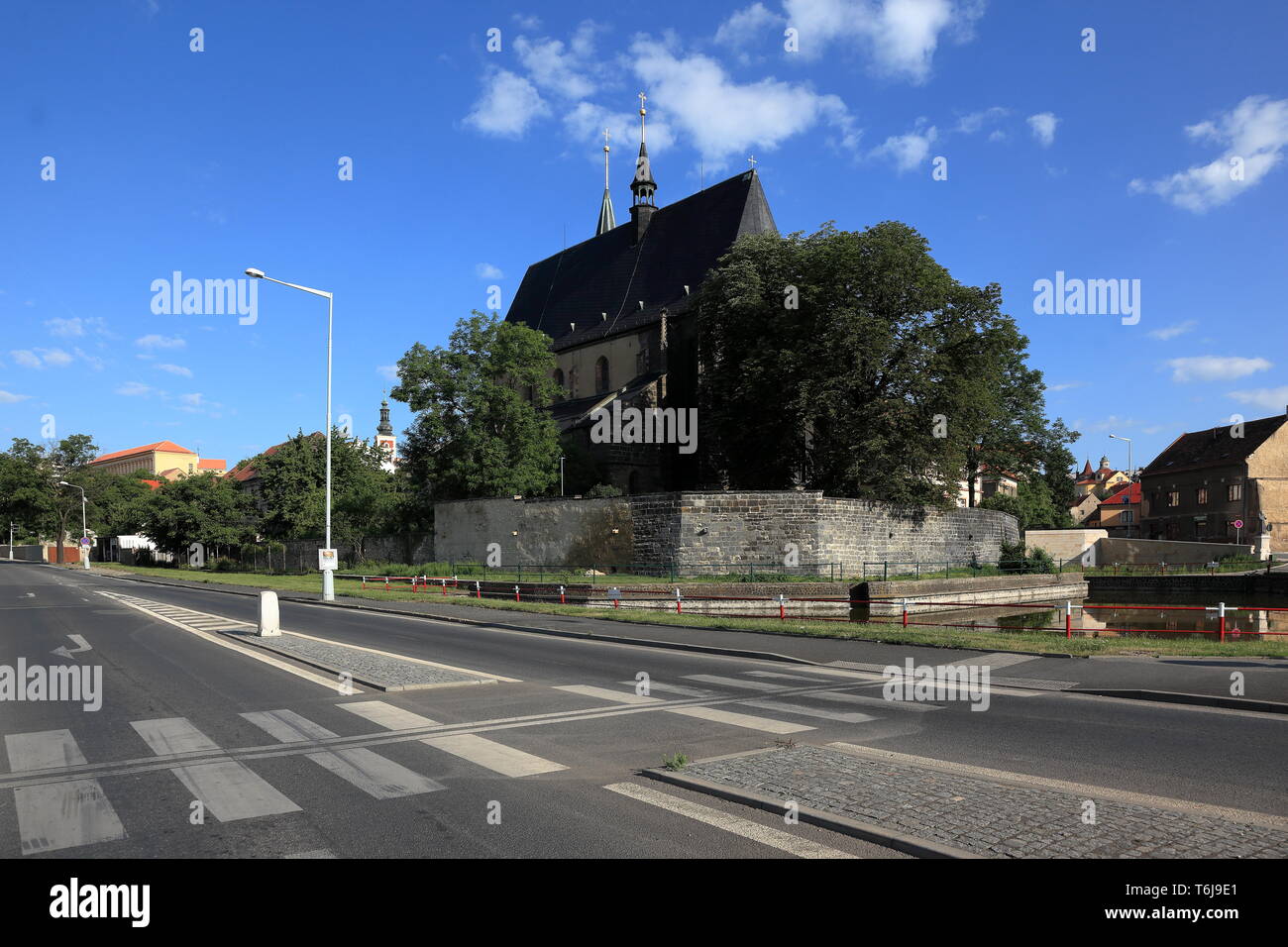St. Gothard's Gothic Church in Slany,Central Bohemia Stock Photo - Alamy