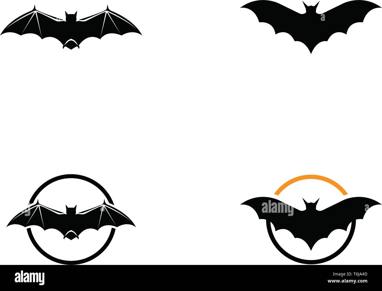 Bat logo template Stock Vector Image & Art - Alamy