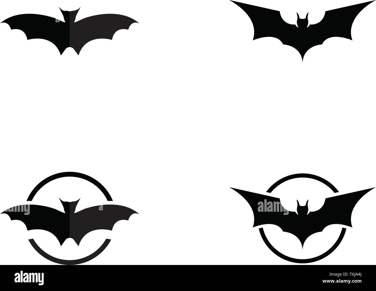 Bat logo Black and White Stock Photos & Images - Alamy