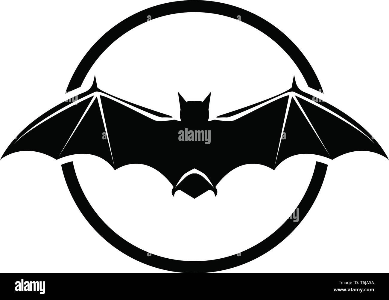 Bat logo template Stock Vector Image & Art - Alamy