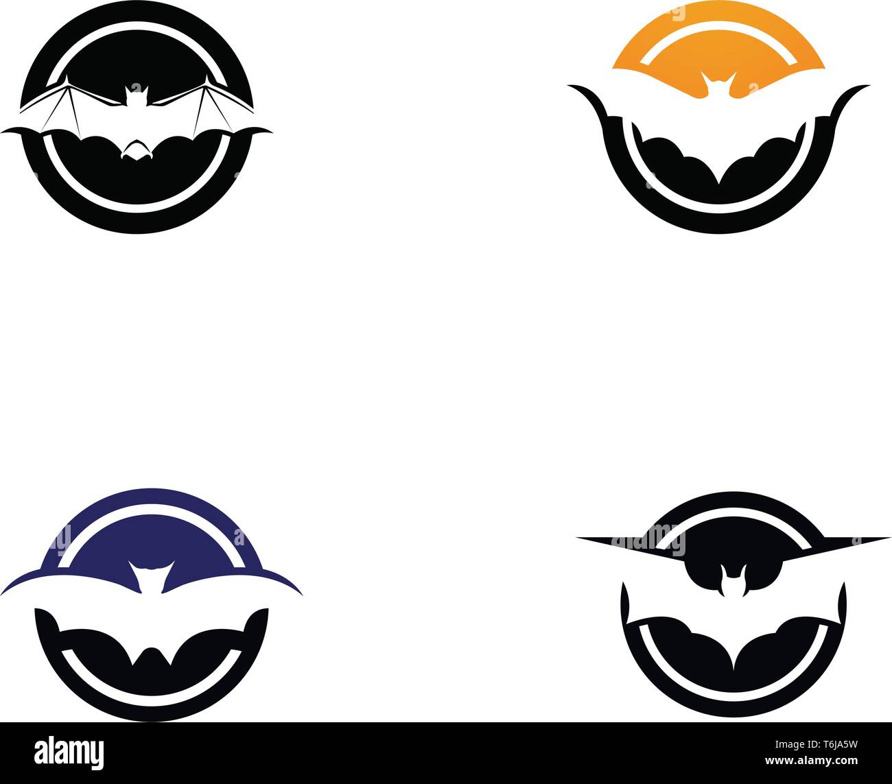 Bat logo image isolated Cut Out Stock Images & Pictures - Alamy