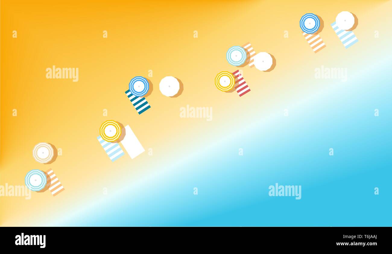 Simple illustration of a beach on a sunny day Stock Vector Image & Art ...