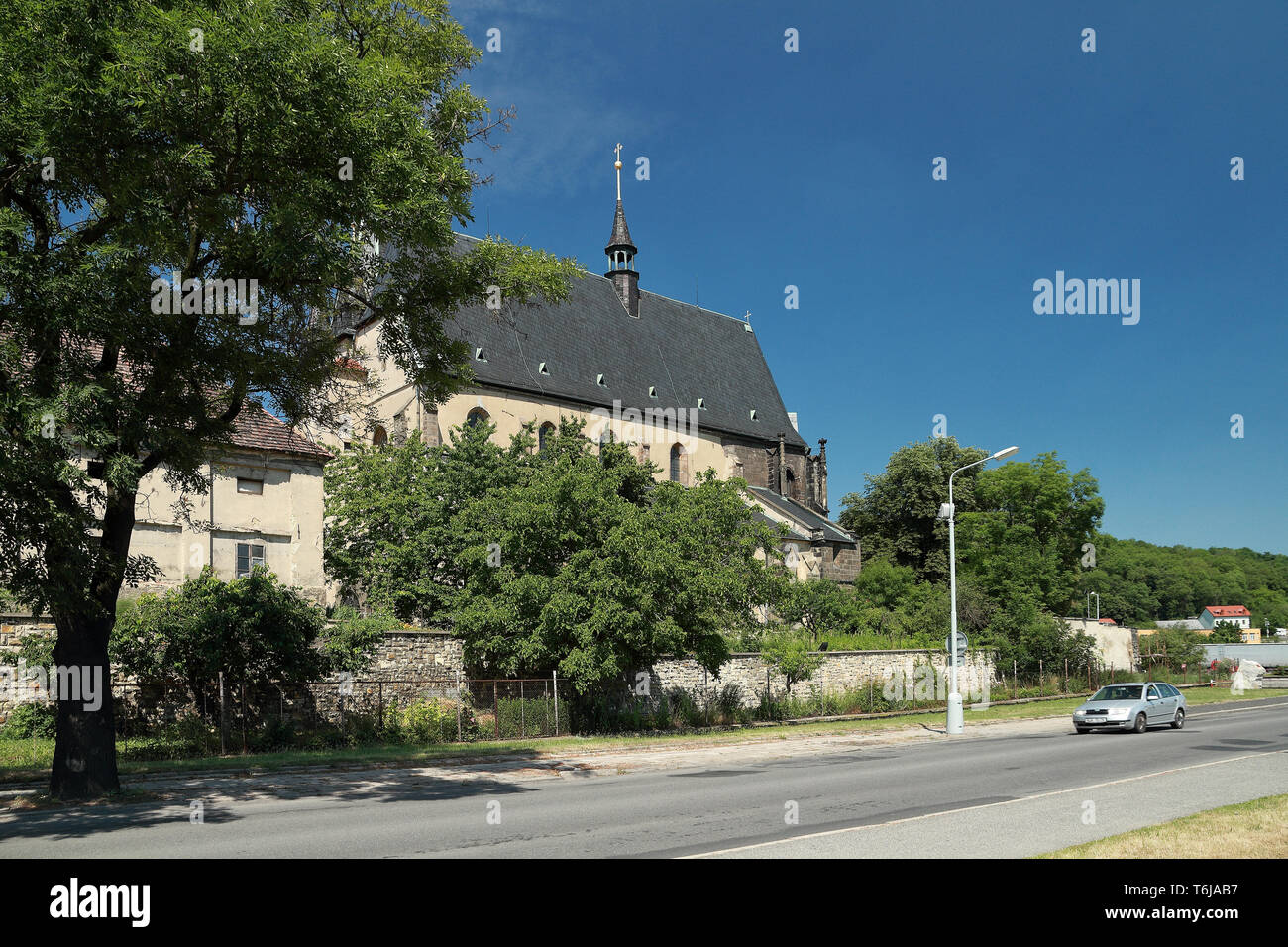 St. Gothard's Gothic Church in Slany,Central Bohemia Stock Photo - Alamy