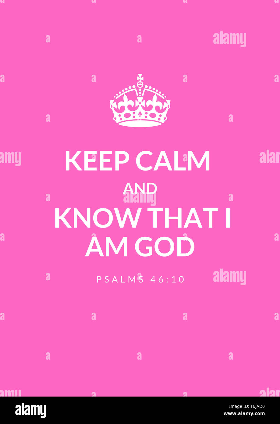 Keep calm christian theme poster Stock Photo - Alamy
