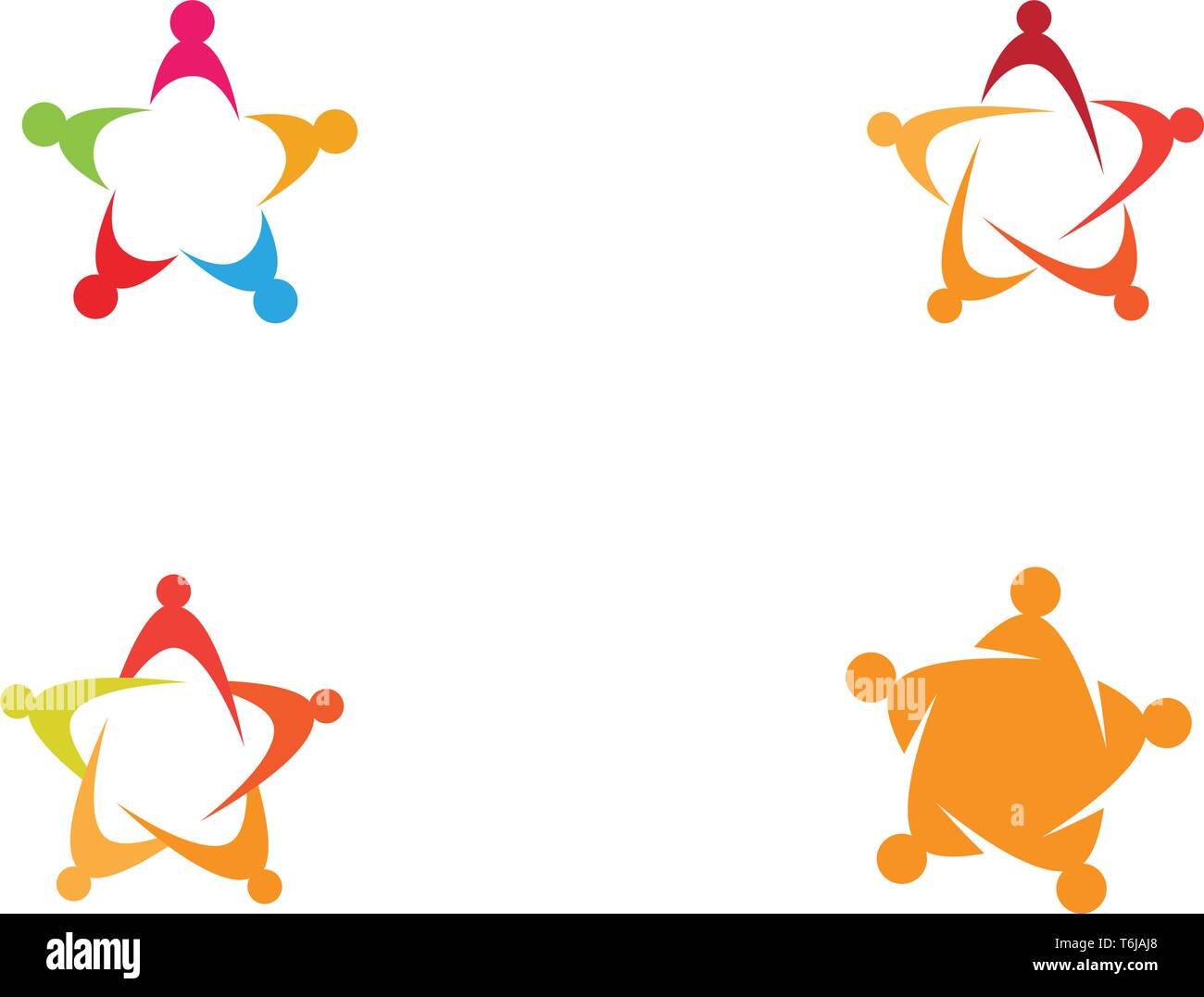 Star community group team work and adoption logo and symbols Stock ...