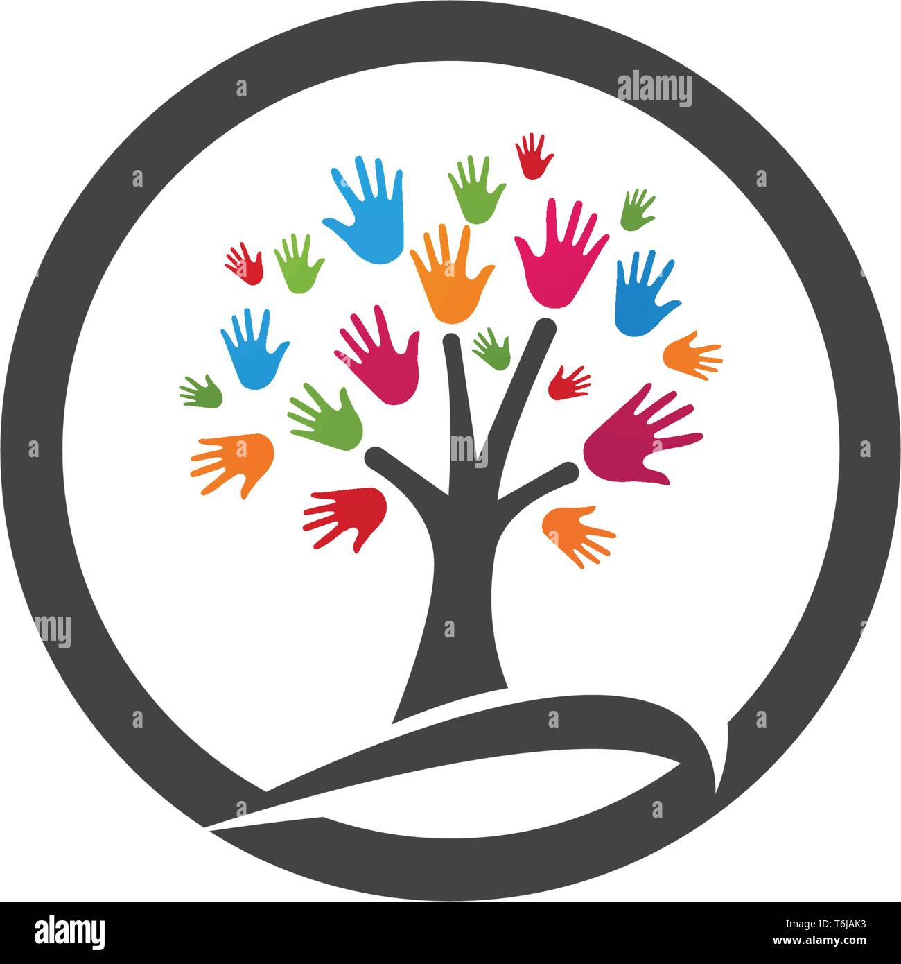 Hand friends community logo and symbols Stock Vector Image & Art - Alamy