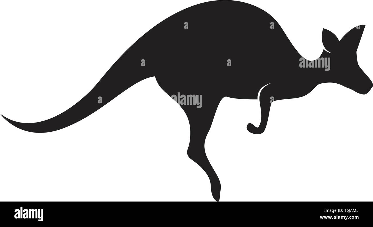 Kangaroo jump animal logo Stock Vector Image & Art - Alamy