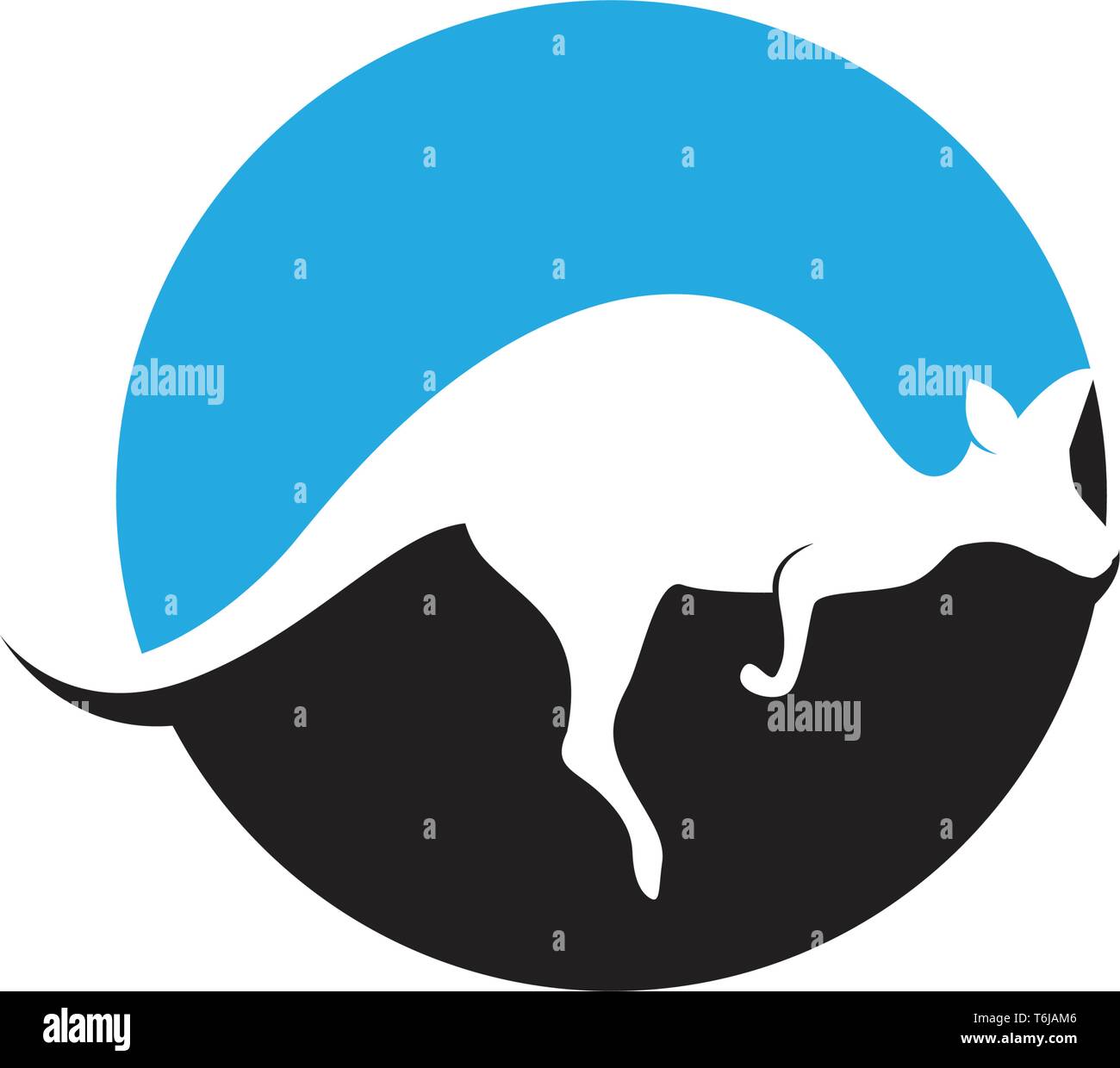 Kangaroo jump animal logo Stock Vector Image & Art - Alamy