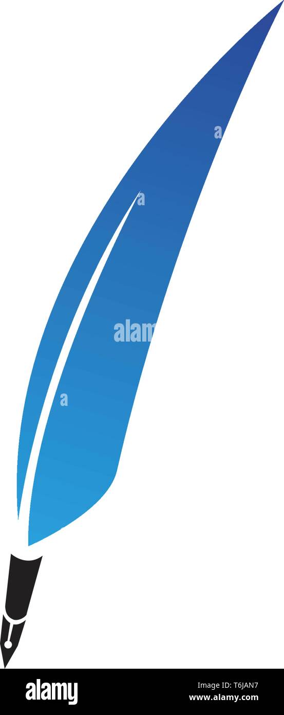 Feather write sign logo template app icons Stock Vector Image & Art - Alamy