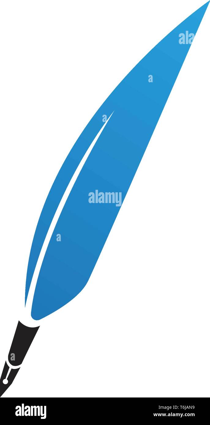 Feather write sign logo template app icons Stock Vector Image & Art - Alamy