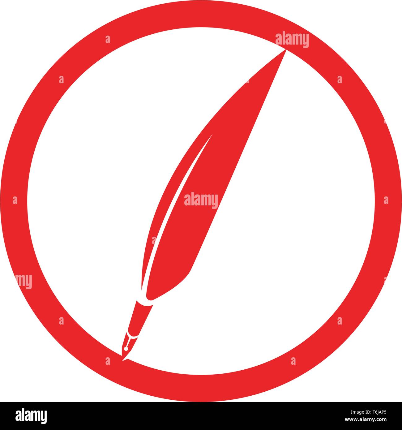 Feather write sign logo template app icons Stock Vector Image & Art - Alamy