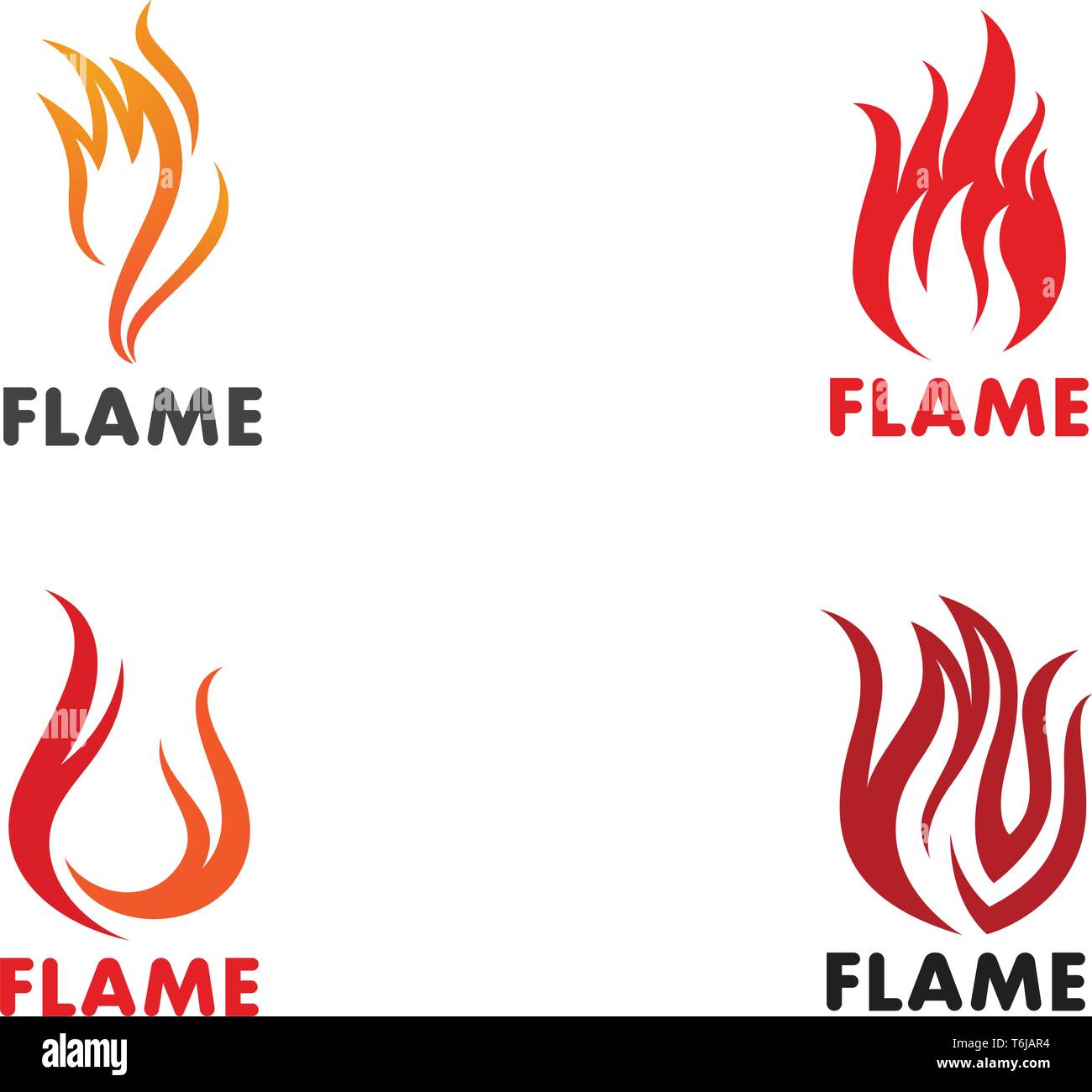 Fire flame Template vector icon Oil, gas and energy logo concept Stock ...