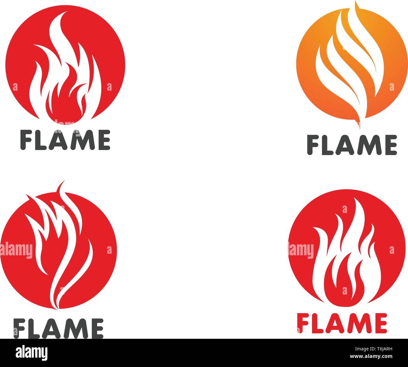 Fire flame Template vector icon Oil, gas and energy logo concept Stock ...