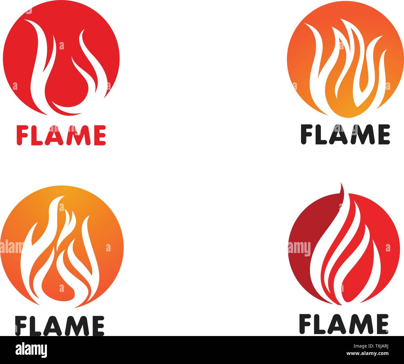 Fire flame Template vector icon Oil, gas and energy logo concept Stock ...
