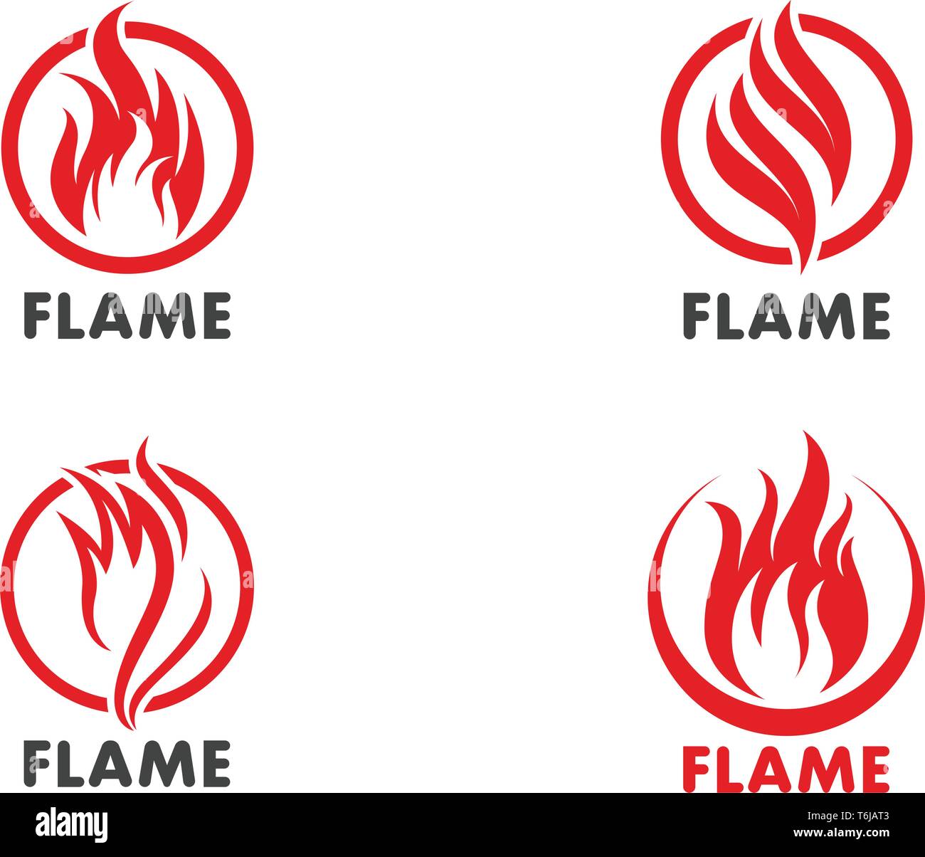Fire flame Template vector icon Oil, gas and energy logo concept Stock ...