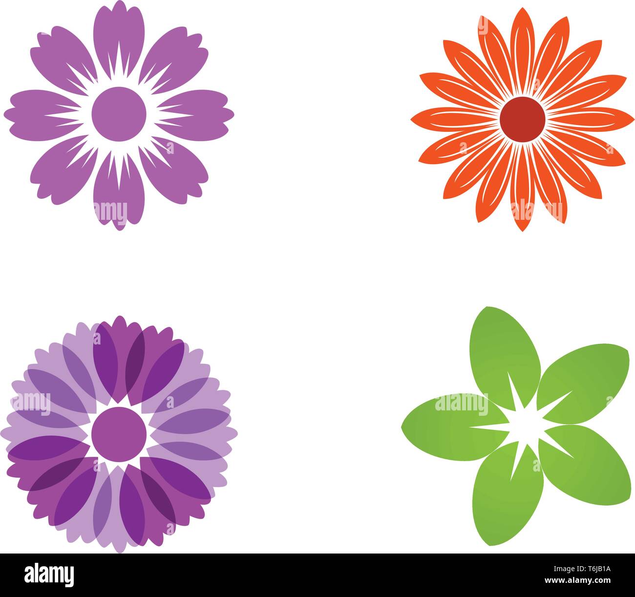 Jasmine flower icon illustration design logo template Stock Vector ...