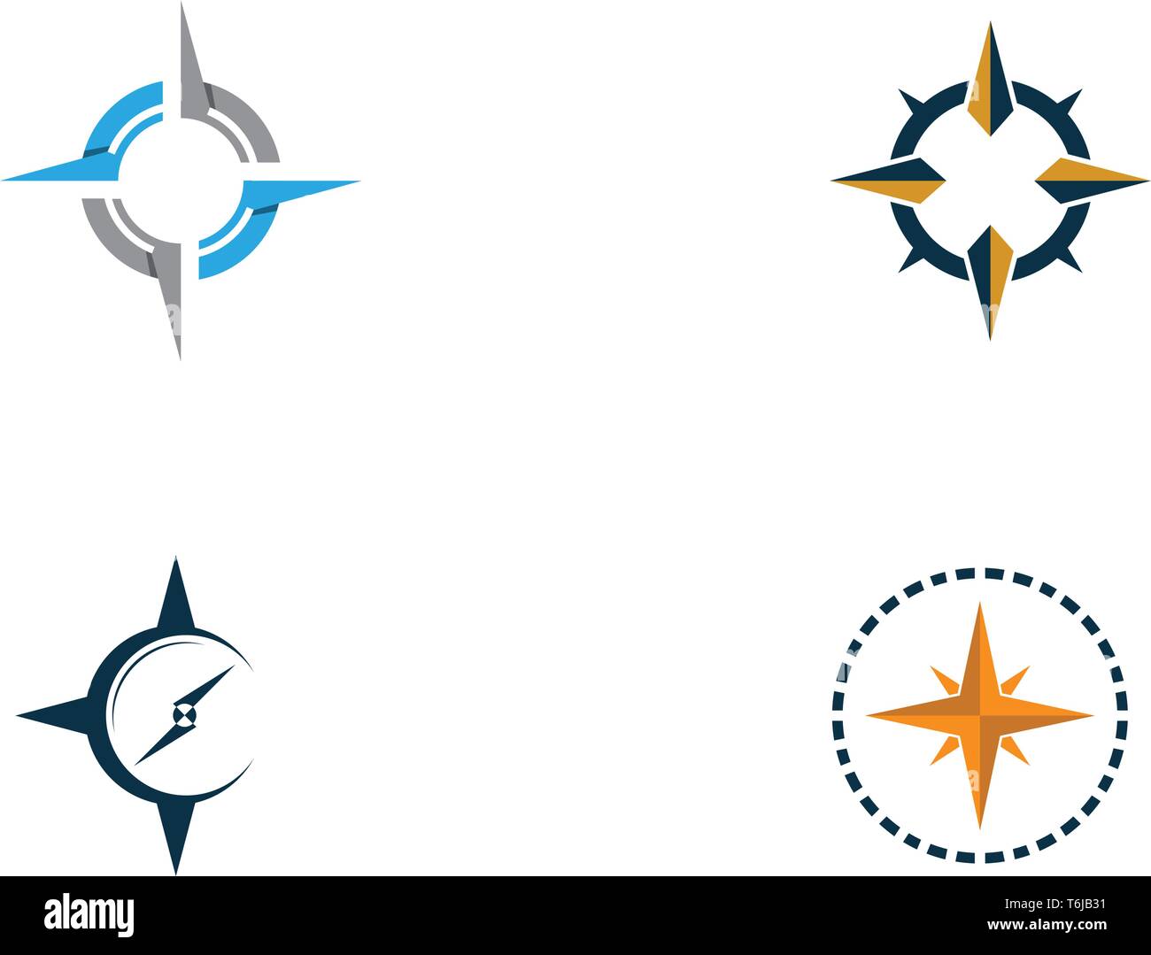 Compass logo template icon vector image Stock Vector Image & Art - Alamy