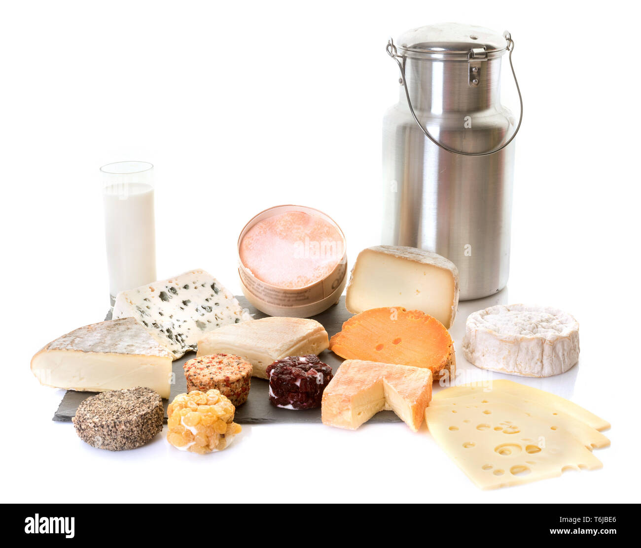 group of cheese in front of white background Stock Photo - Alamy