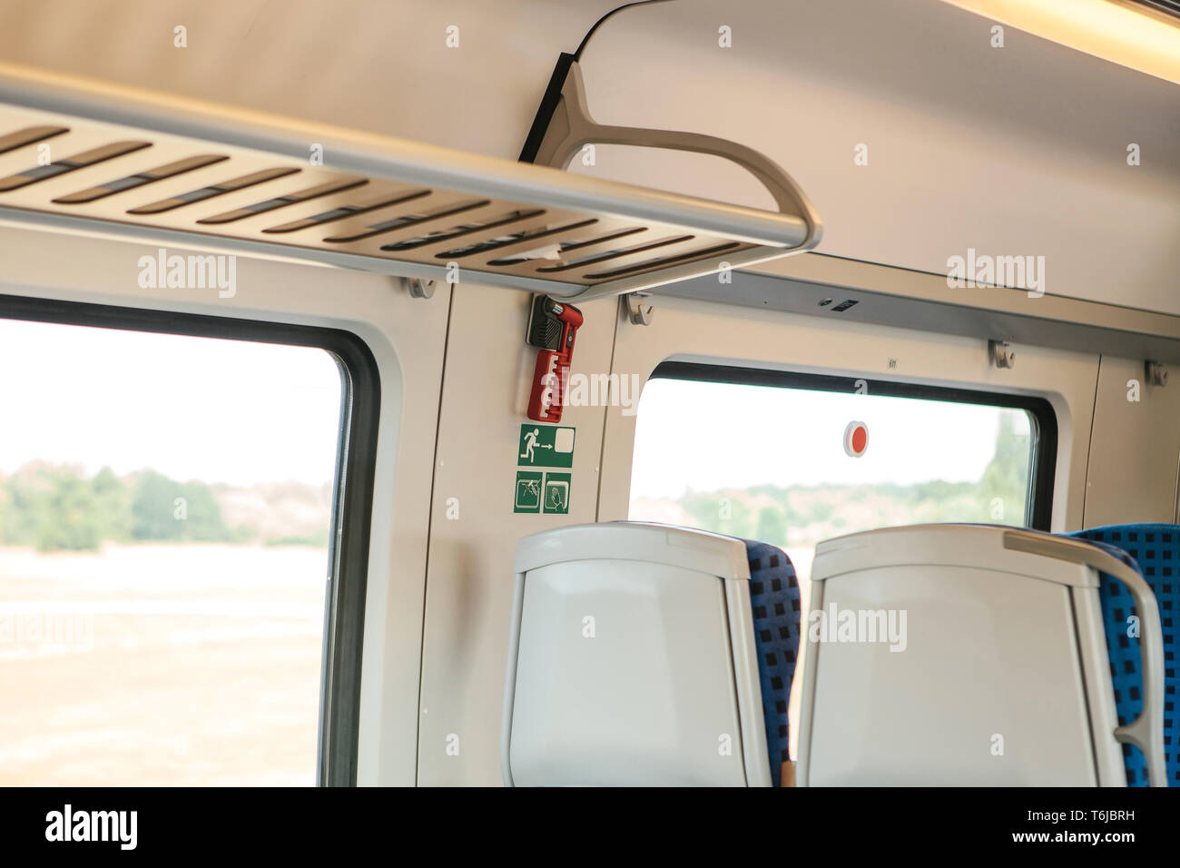 Emergency hammer for emergency breakage of glass and exit in a modern ...