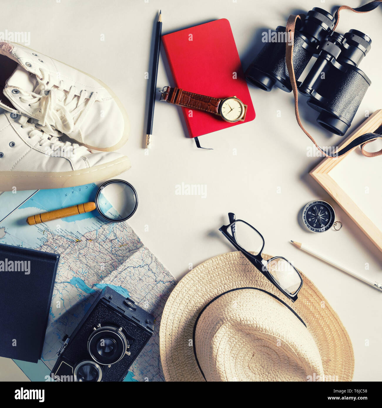 Travel plan background Stock Photo - Alamy