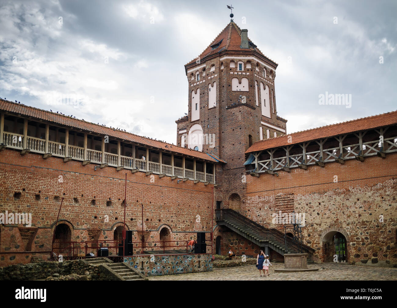 Courtyard of the castle Stock Photo - Alamy