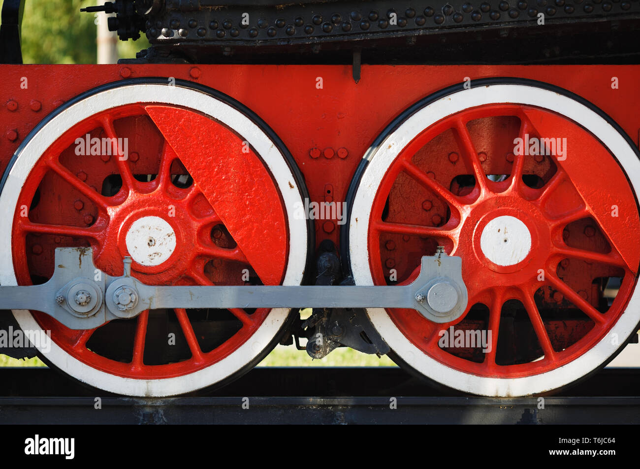 Steam locomotive wheels Stock Photo - Alamy