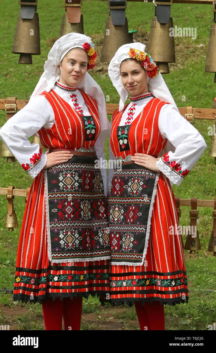 People in traditional authentic folk costumes Stock Photo - Alamy