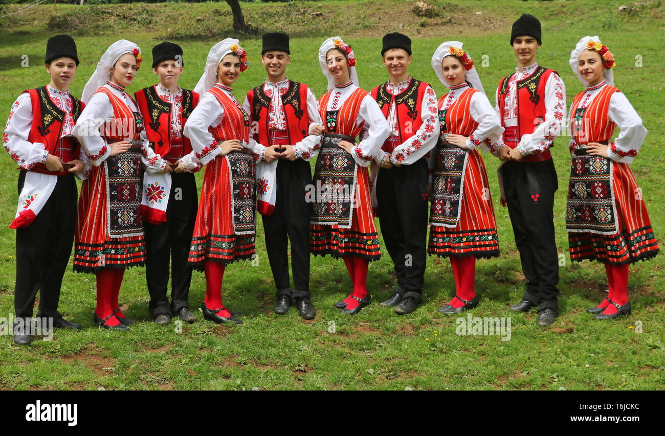 People in traditional authentic folk costumes Stock Photo - Alamy