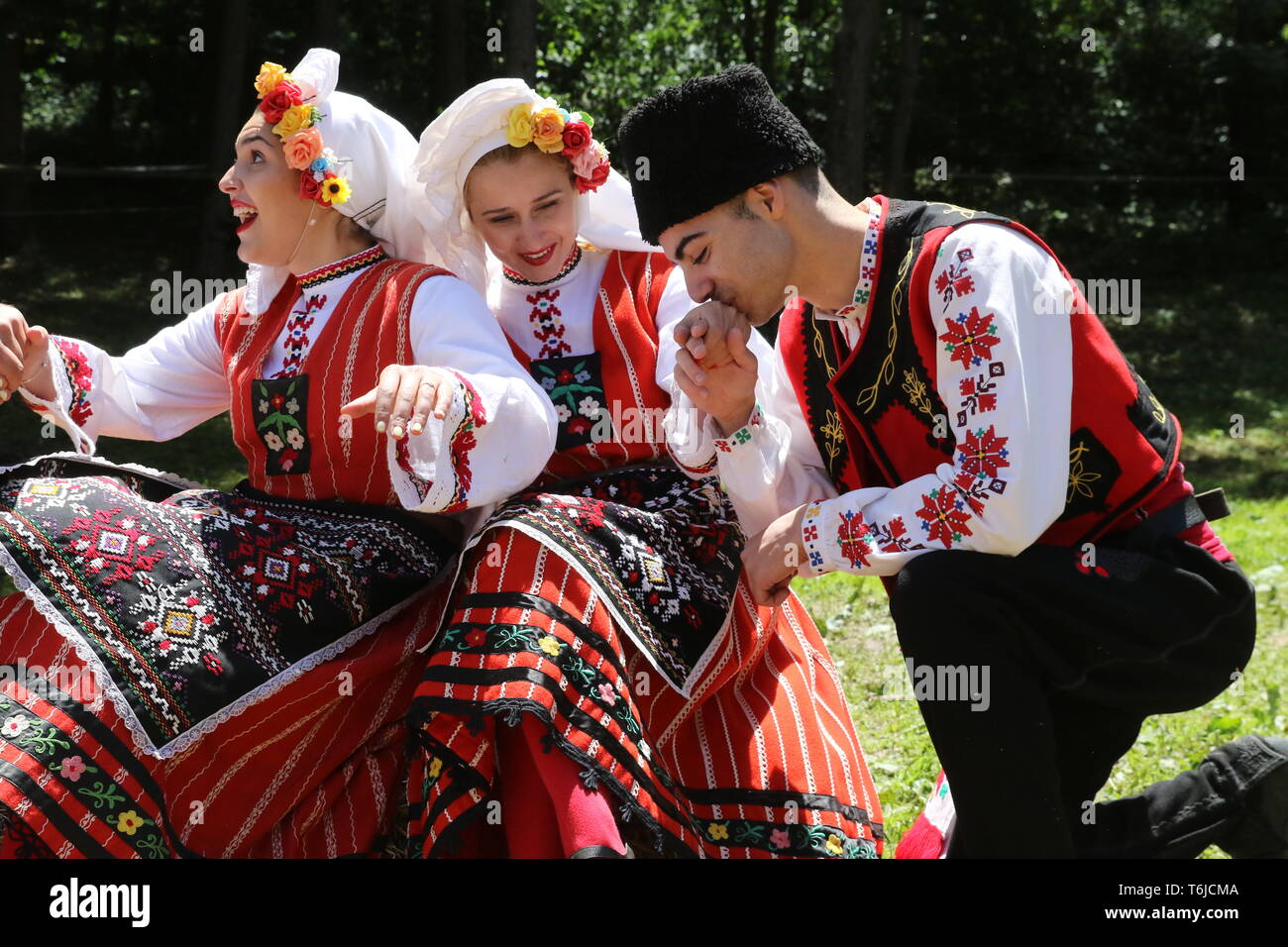 People in traditional authentic folk costumes Stock Photo - Alamy
