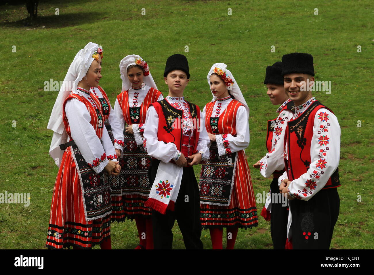 People in traditional authentic folk costumes Stock Photo - Alamy