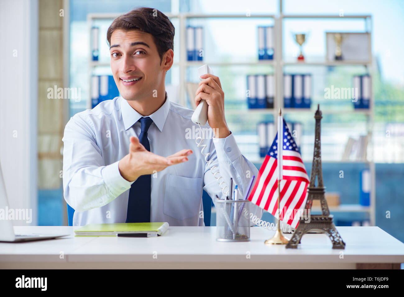 Ticket agent and phone hi-res stock photography and images - Alamy