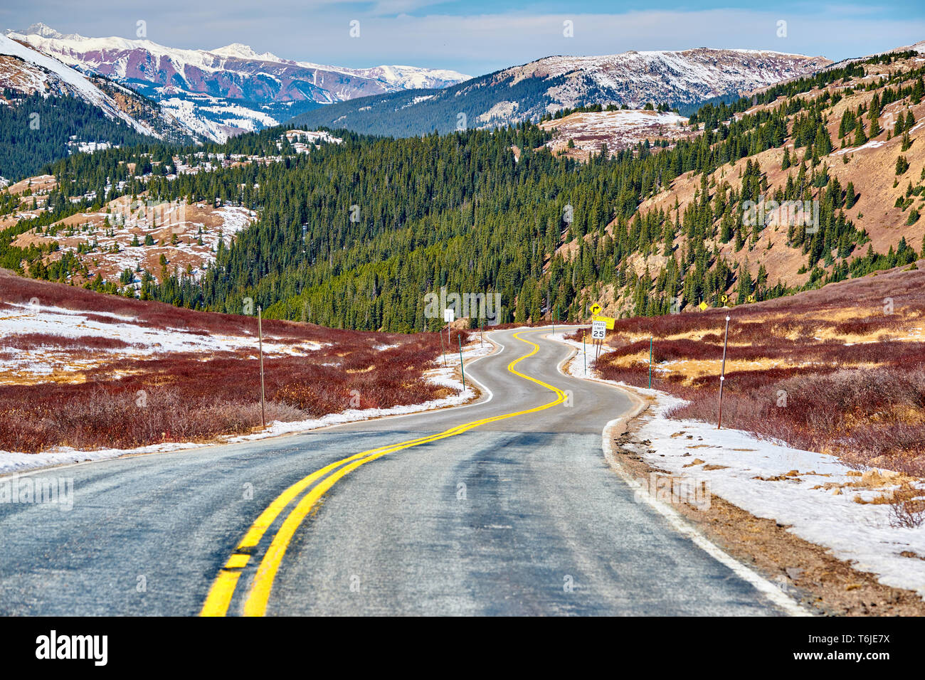 Highway in Colorado Rocky Mountains Stock Photo - Alamy