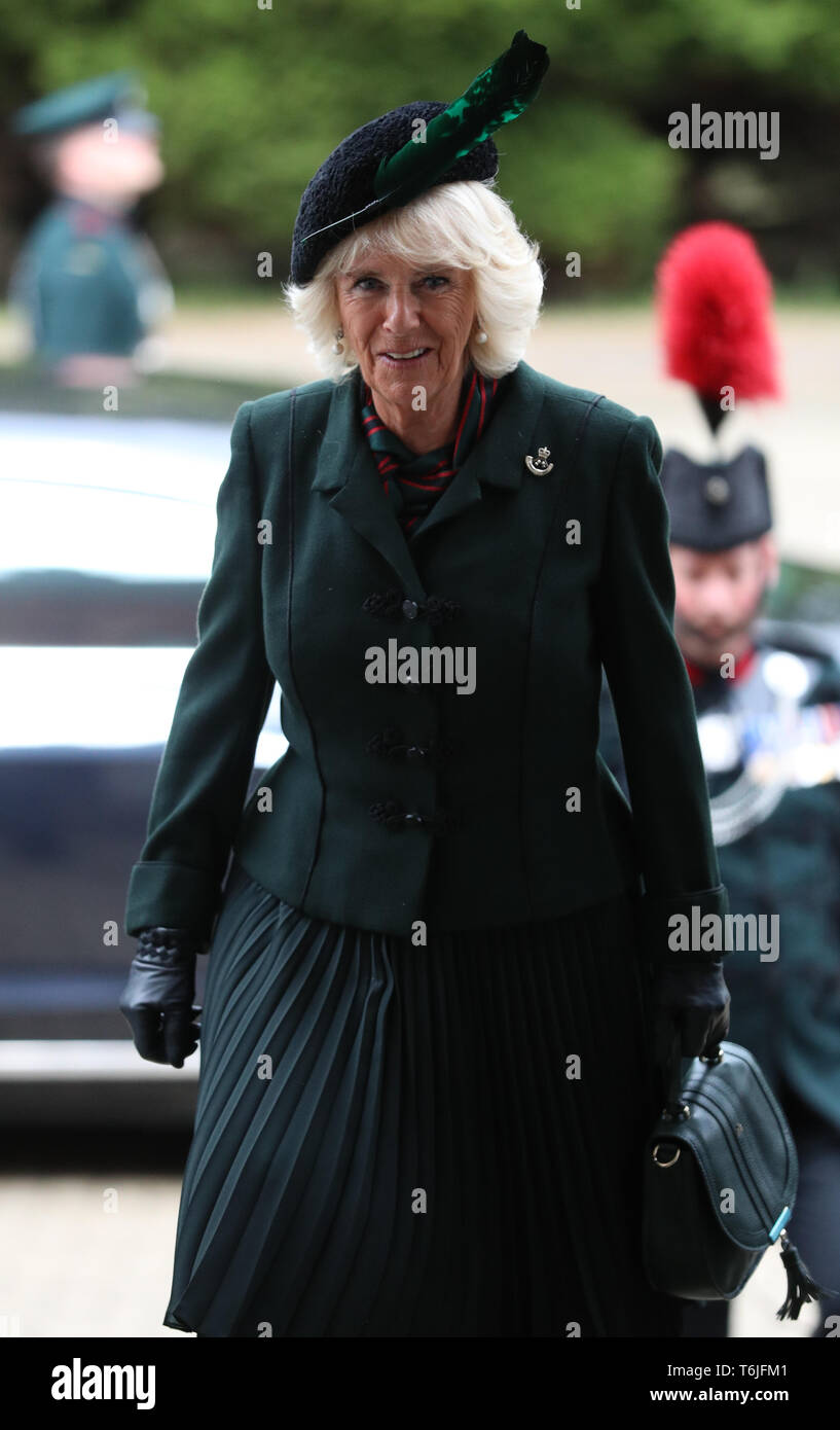 The Duchess of Cornwall attending the medals parade of the 4th ...