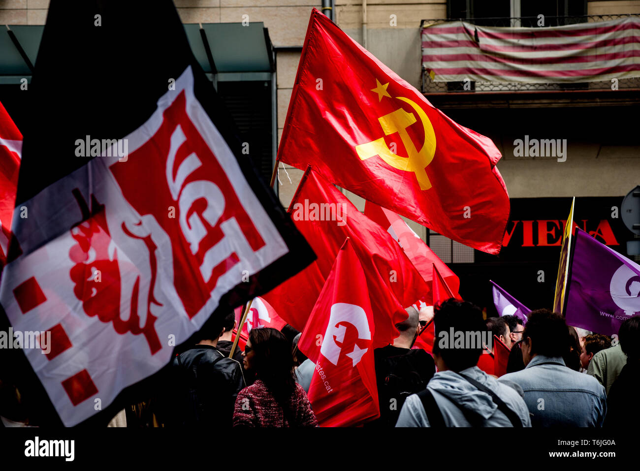 Communist flags hi-res stock photography and images - Alamy