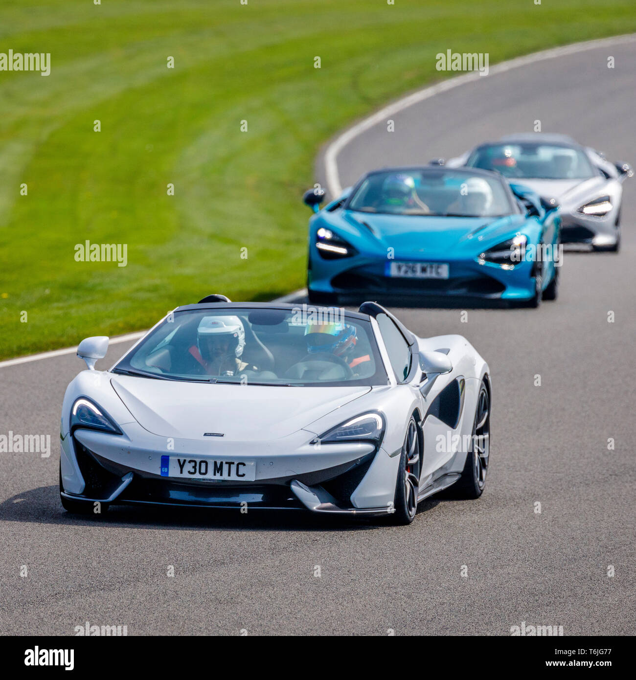 McLaren 570s Spider supercar parade during the 77th Goodwood GRRC ...