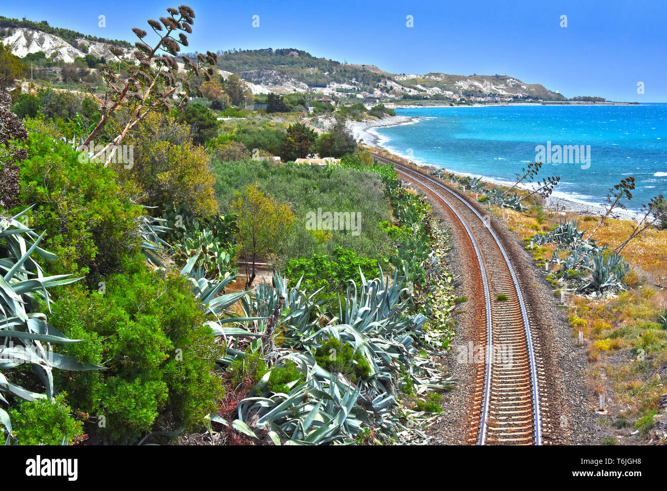 Landscape view of the southern coast of Calabria Stock Photo - Alamy