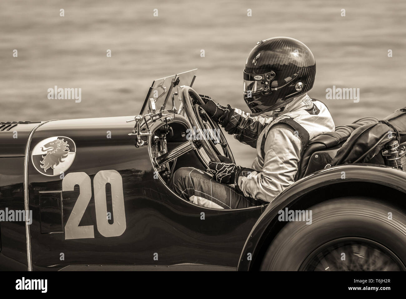 1930 Mercedes-Benz 710 SSK with driver Dieter Dressel during the John ...