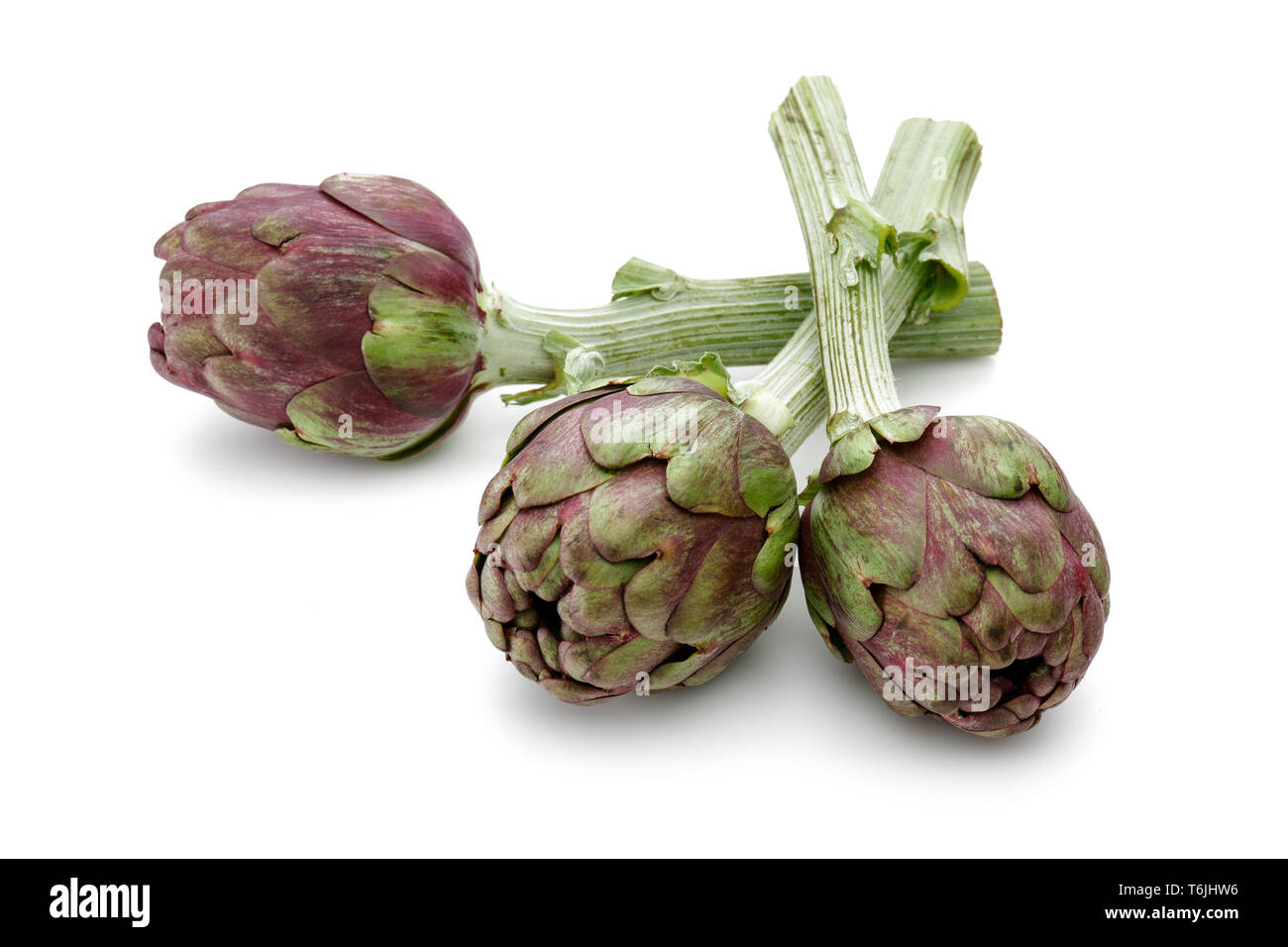 Fresh artichokes isolated on white background. Studio shot Stock Photo ...