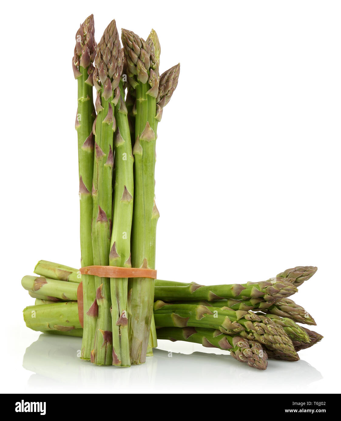 Green asparagus sticks isolated on white background Stock Photo - Alamy