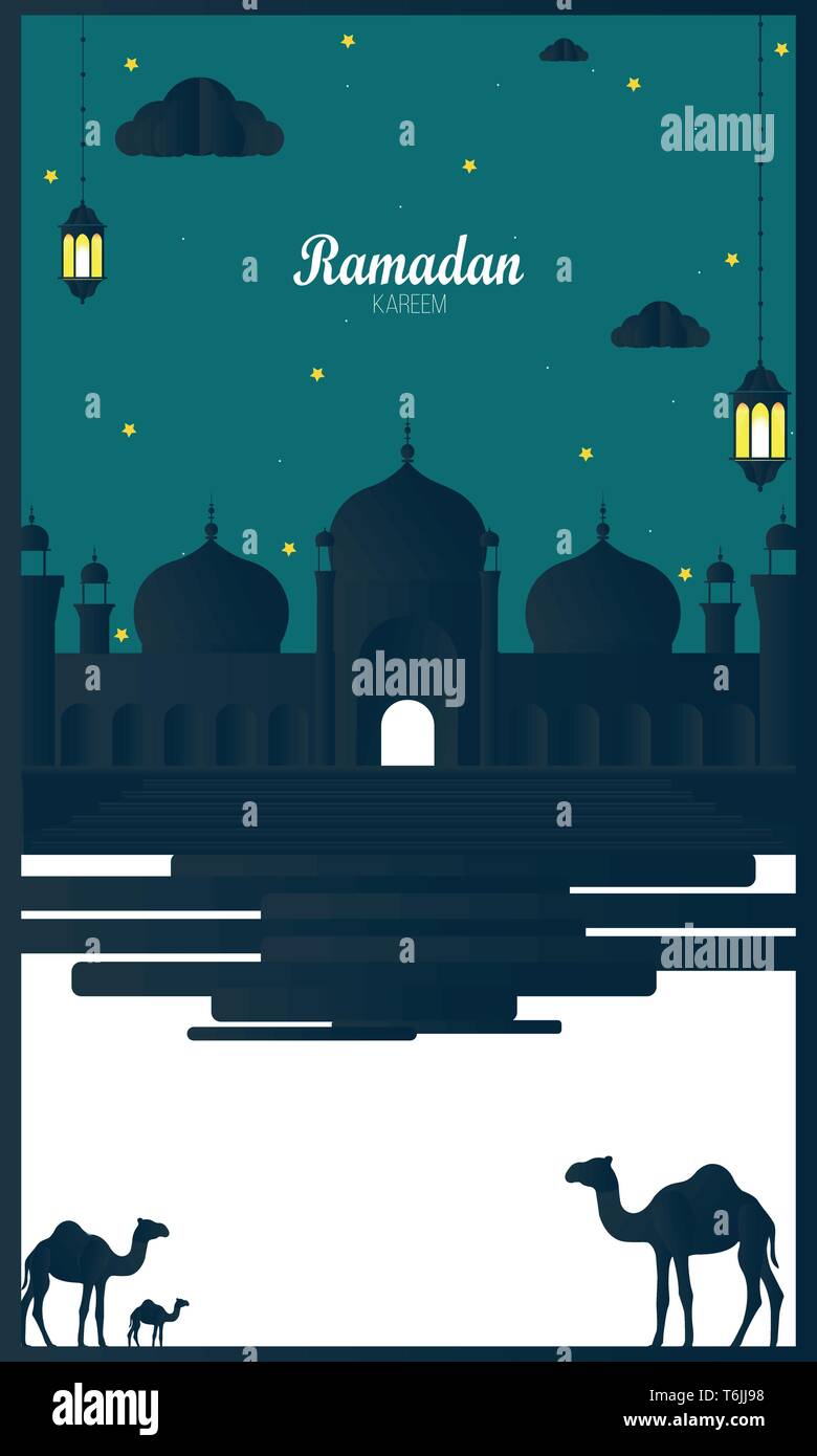 Elegant Ramadan Kareem beautiful background vector Stock Vector Image ...