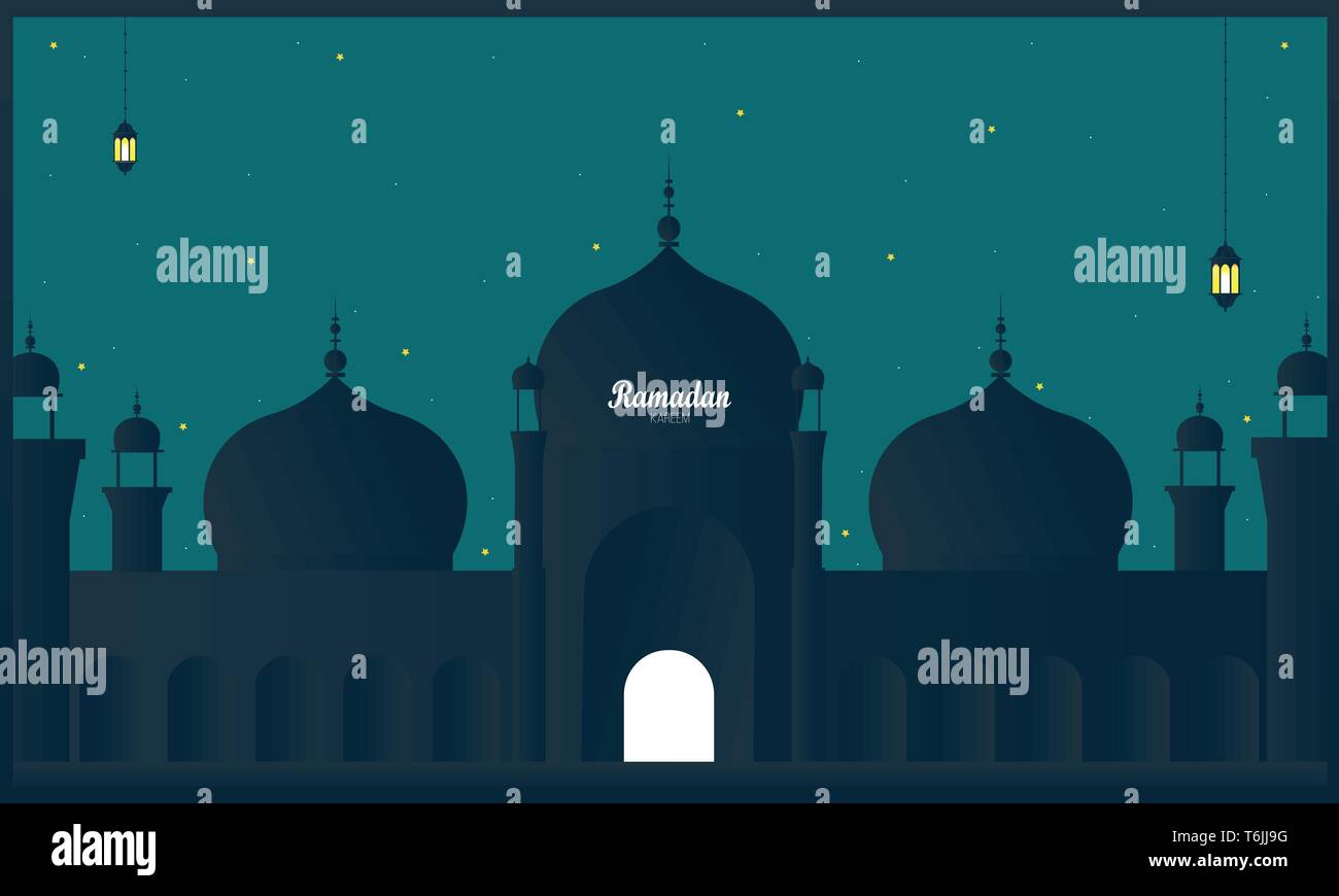 Ramadan Kareem Islamic festival beautiful background vector Stock ...